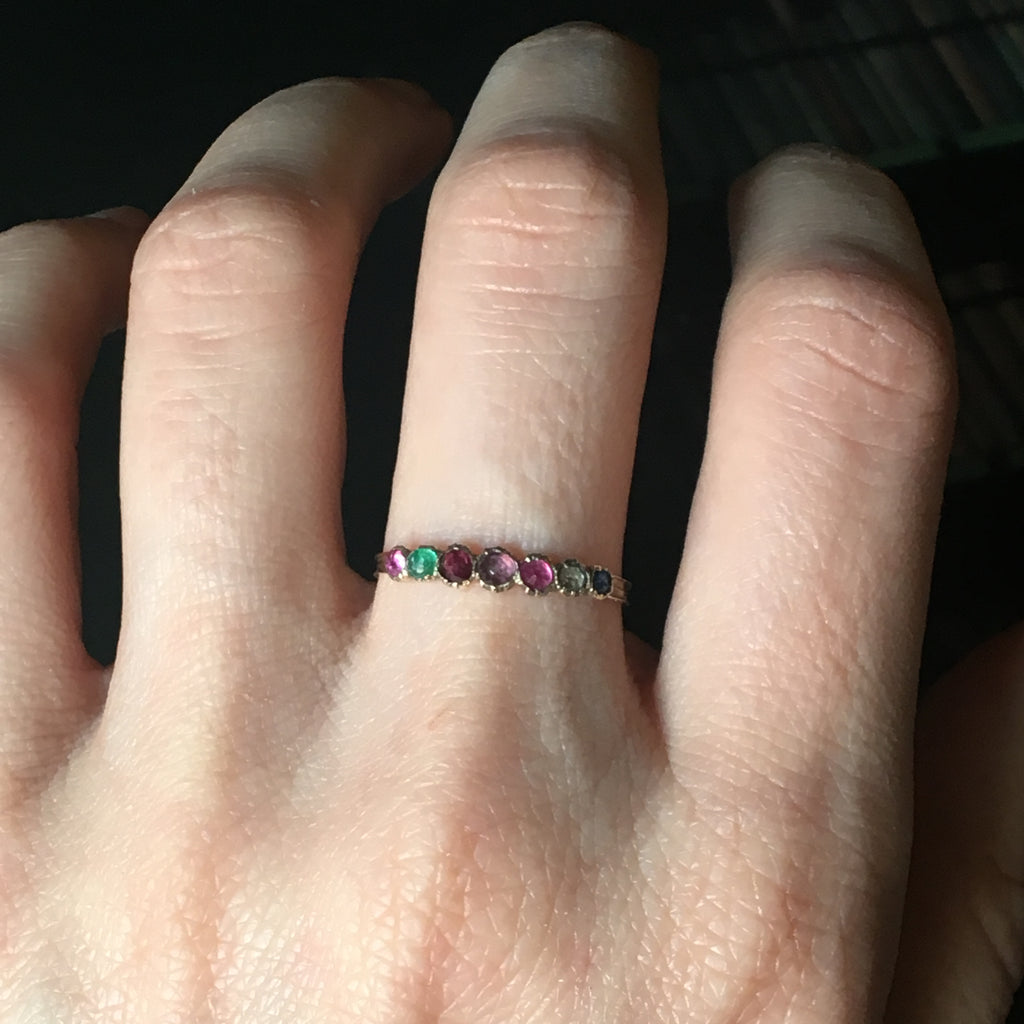 Antique Georgian Acrostic "REGARDS" ring - Size 7 - Georgian jewelry ...