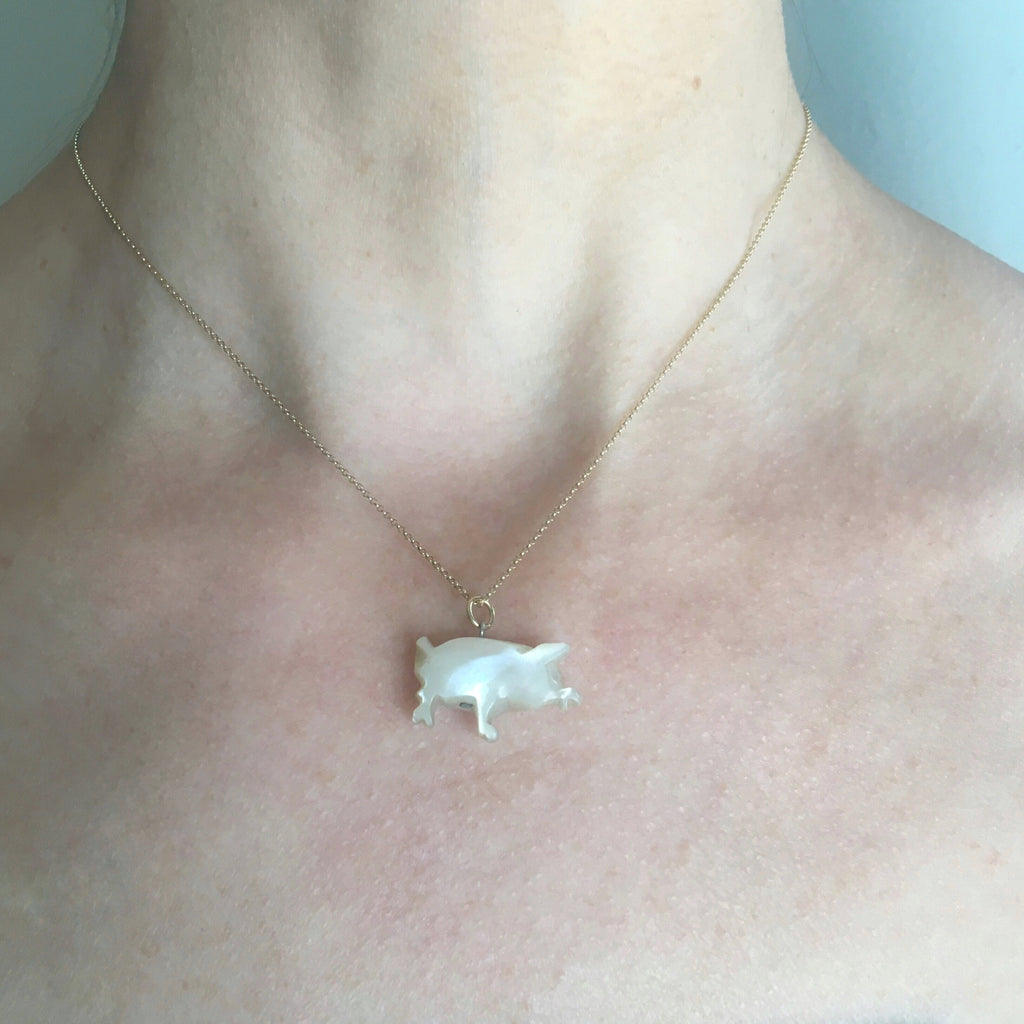 Antique Victorian Lucky Pig Charm – Black Umbrella Jewelry