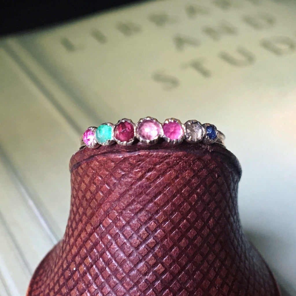 Antique Georgian Acrostic "REGARDS" ring - Size 7 - Georgian jewelry ...