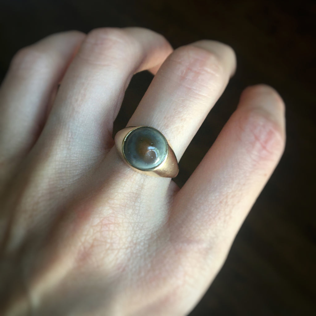 Toadstone Signet Ring - 10k - Handmade Artisan Jewelry Toronto Canada ...